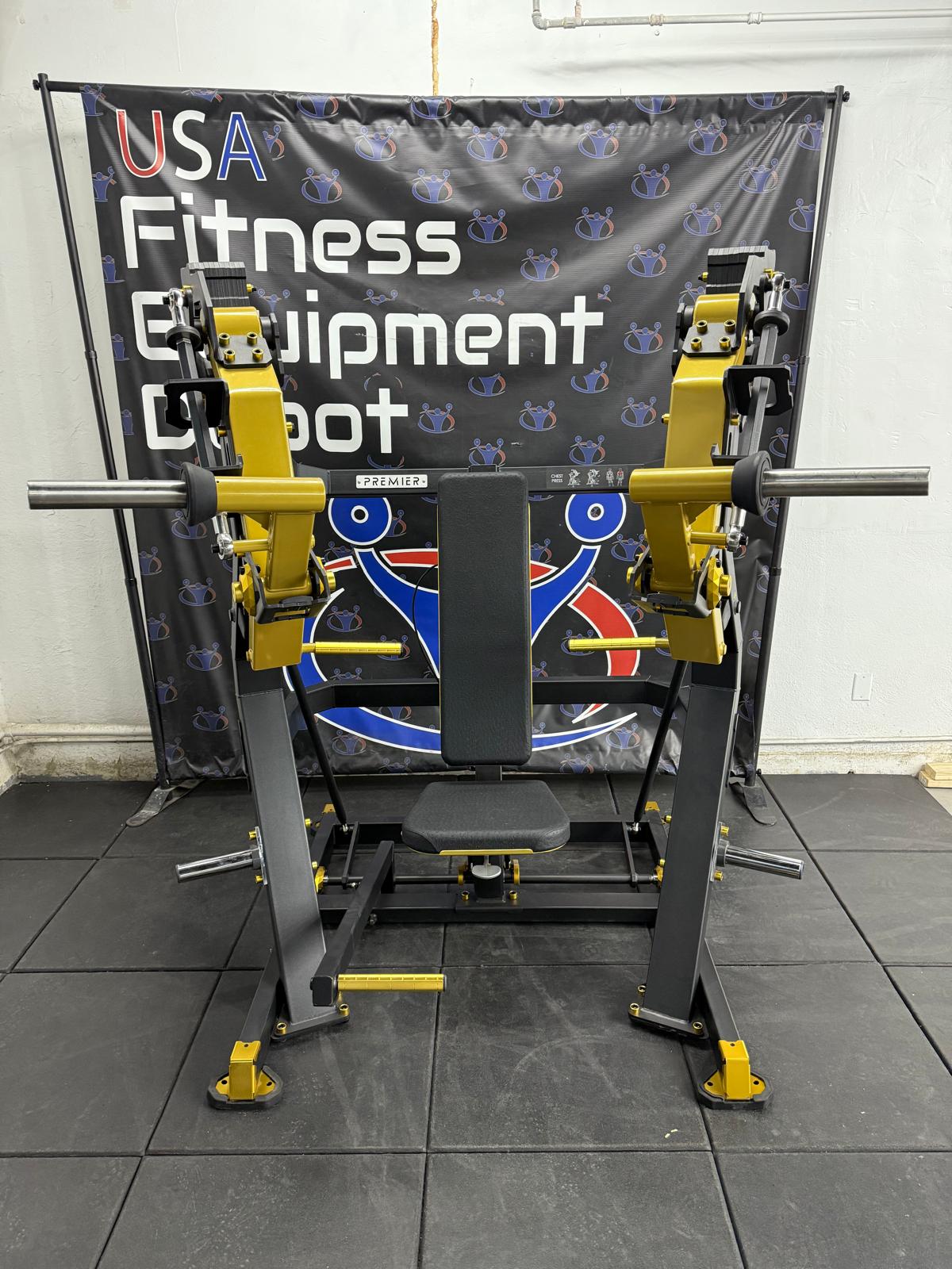 Premier Strength Titan Series Chest Press (Gold) *NEW* – USA Fitness ...